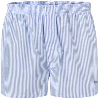HUGO BOSS Herren Boxershorts blau Baumwolle & Mix Gestreift,Kariert