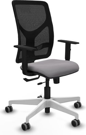 Piqueras y Crespo Stuhl mit R&uuml;ckenlehne aus Netzstoff, mit 1D-Armlehnen, h&ouml;henverstellbare Lendenwirbelst&uuml;tze, ausgestattet mit Syncro/Traslack und Schneideschaum, mit 