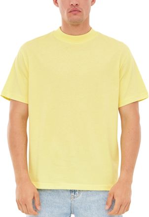 Johnny Urban Oversized Tshirt Herren & Damen Gelb Print - Sammy - Heavy Basic Kurzarm T-Shirt Oversize - Enganliegender Kragen - Unisex - 100% Baumwolle - Einfarbi