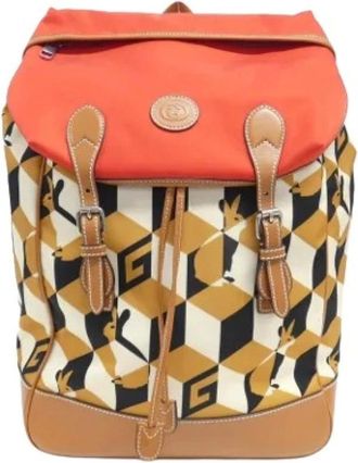 Gucci unisex, Pre-owned, Beige, Taille: ONE Size Sac &agrave; dos Vintage Pre-owned