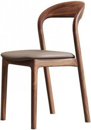 Generic Holzstuhl Fester Holzrahmen mit Beinen zum Esstküchenstuhl Bequeme Kapitäns braun 81 * 43 * 46cm