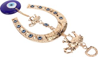 CHICIRIS Blue Eye Wanddekoration Bringen Sie Glückshäuser Anhänger mit Goldenem Elefanten für Türbüro