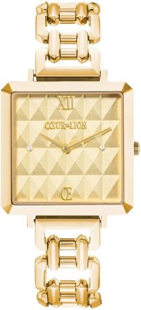 Coeur de Lion Uhr - Uhr Iconic Cube Spikes Statement - Gr. unisize - in Gold - f&uuml;r Damen