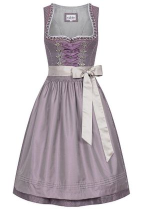 N&uuml;bler Trachtenkleid Mididirndl Gavrila in Aubergine von N&uuml;bler