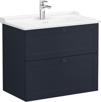 Vitra Badm&ouml;bel mit Waschbecken Root 80x67x46 cm blau matt (ROOTC80BINTC) - Vitra