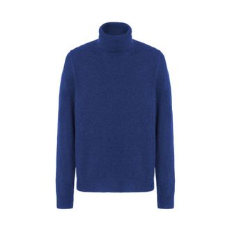 Malo Homme, Pulls, Bleu, Taille: L Pull Col Roul&eacute; en Laine Bleu Homme