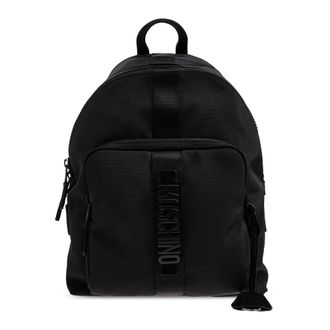 Moschino Cordura Nylon Rucksack Gro&szlig; - - Bags - Herren - Schwarzk - ONE SIZE