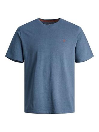 Jack & Jones Jack & Jones T-shirt uni pour homme Grande taille, Bleu jeans, 7XL