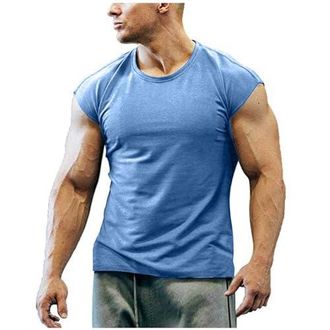 Generic D&eacute;bardeur de sport extensible pour homme - Couleur unie - Classique - &Eacute;l&eacute;gant - L&eacute;ger - Coupe ajust&eacute;e - Respirant - Pour le sport, le bodybuilding en 