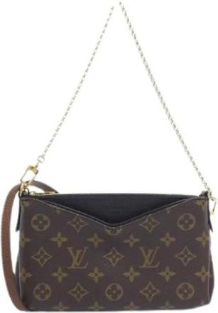 Louis Vuitton Sac bandouli&egrave;re pochette Palas Monogram Pre-owned - Femme - Pre-owned - Brun - Taille: ONE Size