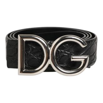 Dolce & Gabbana Homme, Accessoires, Noir, Taille: 90 CM Ceinture Logo Classique