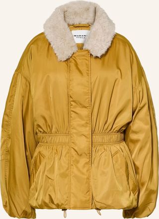 Isabel Marant Marant &Eacute;toile Jacke Selja Mit Kunstfell-Kragen gelb