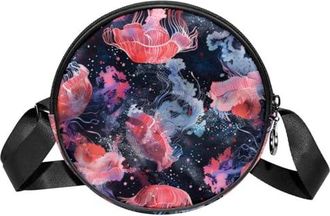 Generic Sac &agrave; bandouli&egrave;re rond pour femme, petit sac &agrave; bandouli&egrave;re avec fermeture &eacute;clair et bretelles r&eacute;glables, style d&eacute;contract&eacute;, pour femmes et filles