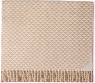 Prada Schal mit Jacquard-Logo - Nude