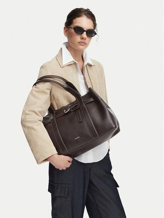 Calvin Klein Handtasche Buckle Medium Work Tote LV04F3549G Braun