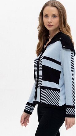 Passioni Cardigan im Colourblock-Print
