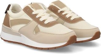 Shoes & Blues Chaussures de sport en maille respirante, semelle légère avec amorti, fermeture à lacets. Idéal pour femme, usage quotidien., Camel, 40 EU