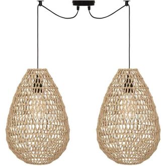 Atmosphera Suspension Beige Etel de 28 cm - Lampe Suspendue Design par Atmosphera Cr&eacute;ateur dInt&eacute;rieur