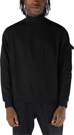 Stone Island Homme, Pulls, Noir, Taille: L Pull col roulé en coton et laine avec fantôme