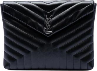 Saint Laurent Pre-owned Lou Lou Clutch - Femme - Pre-owned - Noir - Taille: ONE Size