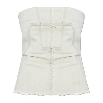 Rick Owens Denim Top mit Vintage-Effekt - - Tops - Damen - Grau - L