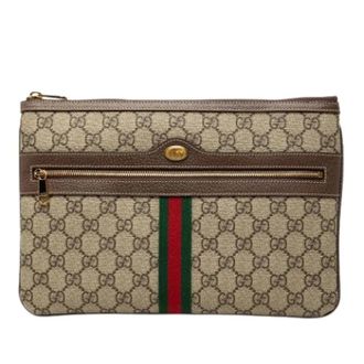Gucci Sac pochette vintage doccasion - Femme - Pre-owned - Beige - Taille: ONE Size