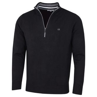 Calvin Klein Golf Herren Baumwollpullover - Schwarz Sport - XXL