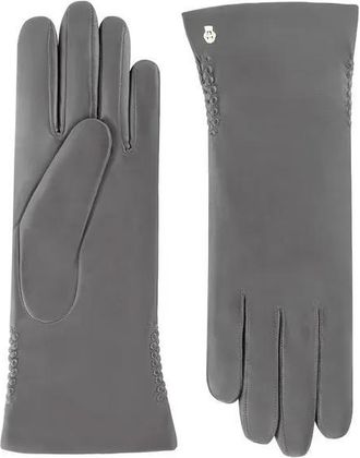 Roeckl Handschuhe - Handschuhe Regina aus Leder - Gr. 8 - in Grau - für Damen