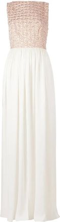 Maison Rabih Kayrouz puckering sleeveless gown - Nude