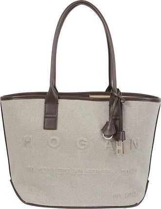 Hogan Femme, Sacs, Beige, Taille: ONE Size Sac cabas