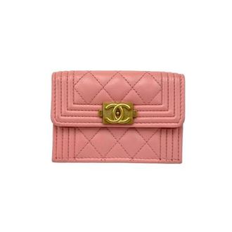Chanel Pre-owned Boy Trifold Wallet - - Pre-owned - Damen - Rosa - ONE SIZE