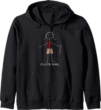 Whyitsme Design Lustige Frauen Fl&ouml;te M&auml;dchen Fl&ouml;tenspieler Kapuzenjacke