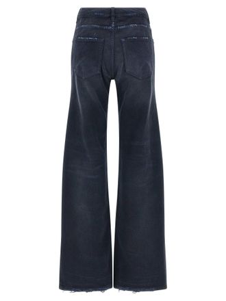 Balenciaga Curved Waist Flared Jeans - Navy
