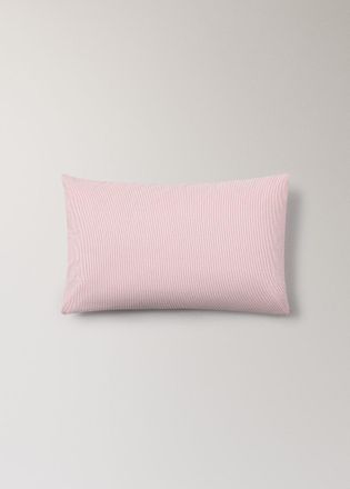 Mango Taie doreiller pour berceau &agrave; fines rayures, en coton avec fil teint pamplemousse - Home - 30x50cm - MANGO HOME