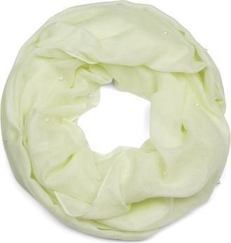 styleBREAKER Schlauchschal Loop Schal mit Perlen Applikation
