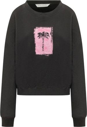 Palm Angels SweaT-shirt col rond - Femme - Sweatshirts et sweats &agrave; capuche - Noir - Taille: 38 FR