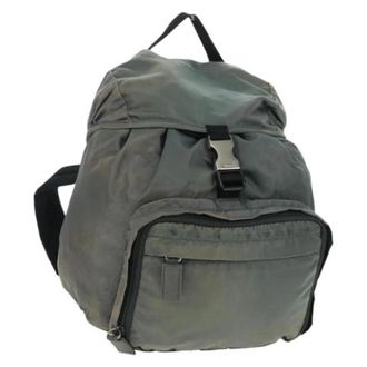 Prada Pre-owned Vintage Nylon Rucksack - - Pre-owned - Damen - Grau - ONE SIZE