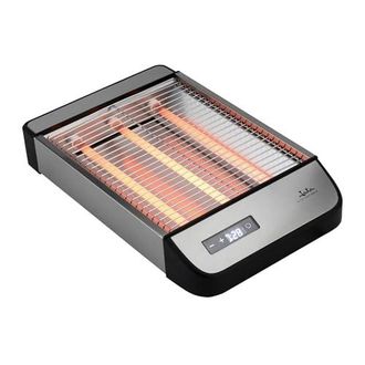Jata JETT1590 Horizontal-Toaster, flacher Toaster, 3 Quarz-Widerst&auml;nde, Touch, 1000 W, 6 Br&auml;unungsstufen, alle Arten von Brot, Geb&auml;ck, Edelstahl-Finish