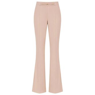Elisabetta Franchi Femme, Pantalons, Beige, Taille: 36 FR Pantalon &eacute;vas&eacute;
