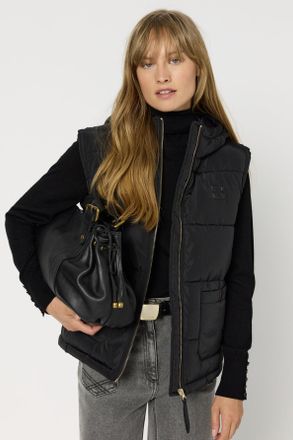 Gerard Darel Doudoune sans manche &agrave; capuche - MAURA - Noir