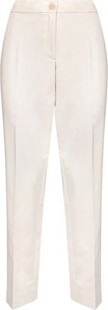 Elena Miro Femme, Pantalons, Blanc, Taille: 46 FR Pantalon Tailleur Satin&eacute;