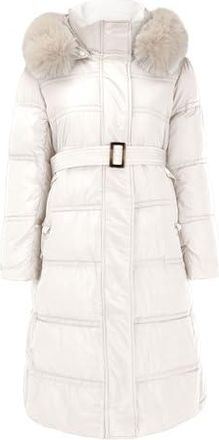 Generic Veste Grande Taille Femme Doudoune Longue Manteau Long D Hiver Pour Femme Doudoune Maxi Chaude Fausse Capuche Amovible Parka D Hiver Épaisse Veste De 