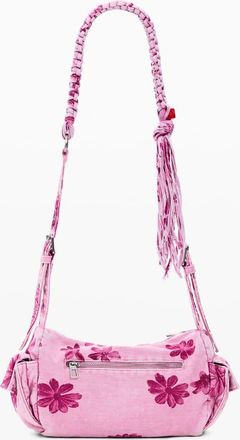 Desigual Sac bandouli&egrave;re en jean de taille moyenne - Rose