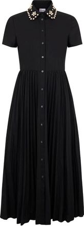 Red Valentino Femme, Robes, Noir, Taille: 50 FR &Eacute;l&eacute;gante robe longue noire &agrave; manches courtes