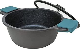 Arcos Serie Thera | Antihaft-Kasserolle | Aluminiumguss | Geeignet f&uuml;r jede K&uuml;che | Silikon-Griffe | Energiesparsystem | Sp&uuml;lmaschinenfest | Farbe Schwarz u