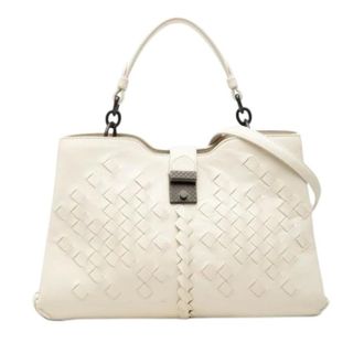 Bottega Veneta Sac 2 anses en cuir Intrecciato Napoli Pre-owned - Femme - Pre-owned - Blanc - Taille: ONE Size