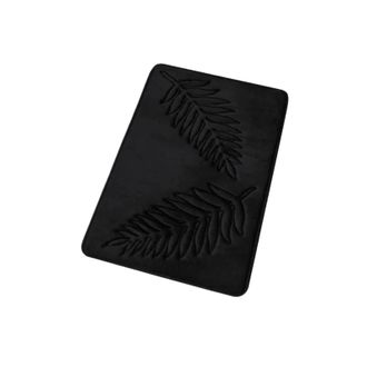 Generic 3-teilige Badezimmermatte aus Memory-Schaum, ultraweich und saugf&auml;hig, dick, waschbar, for Toilettenwannen-Set(Black 40x60cm)