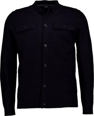 Joop Herren Cardigan blau Wolle unifarben