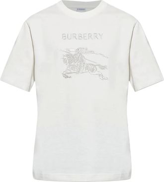 Burberry t-shirt à logo brodé - Blanc
