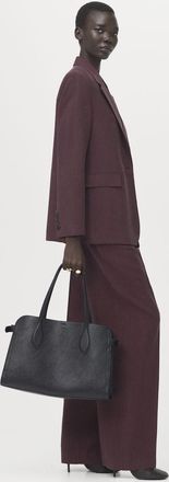 Mango Pantalon lyocell taille basse violet - Femme - 32 - MANGO